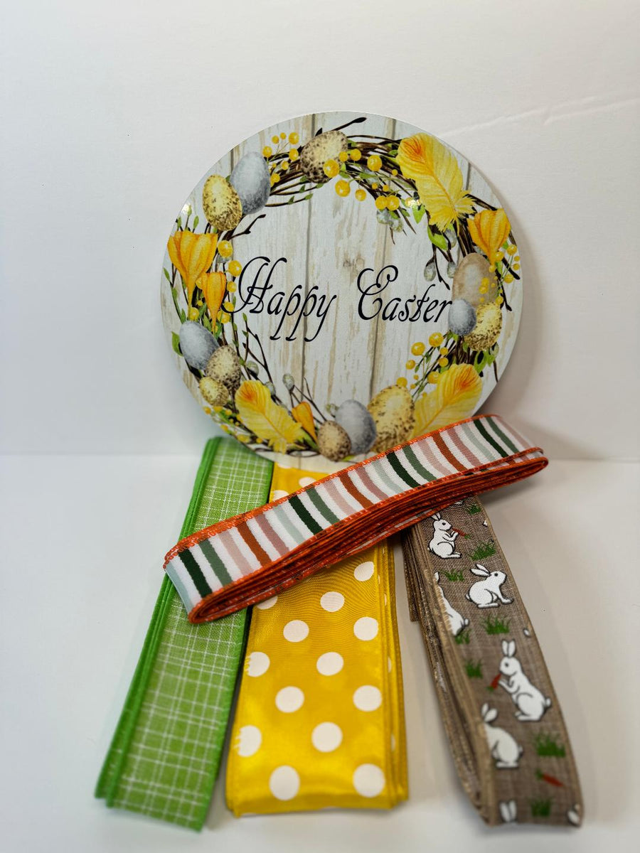 #616 Spring Bundle, Easter Sign and Ribbon Bundle – Dor Designs