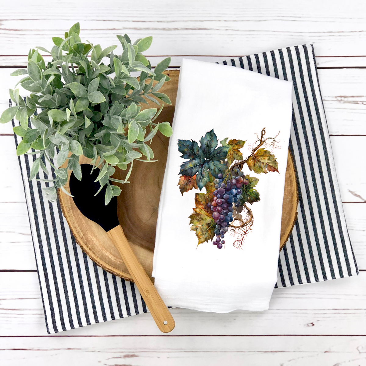 #14 Grape Design Tea Towel, Everyday Design, Kitchen Décor, Hostess Gi ...