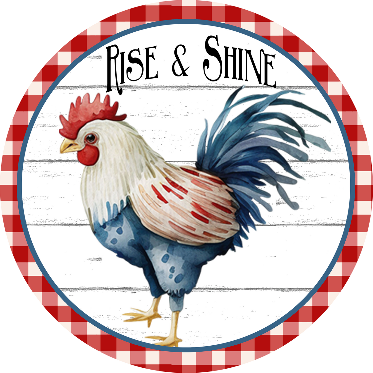 007 Rise & Shine Sign, Americana Rooster Sign, Patriotic Sign, Wreath ...