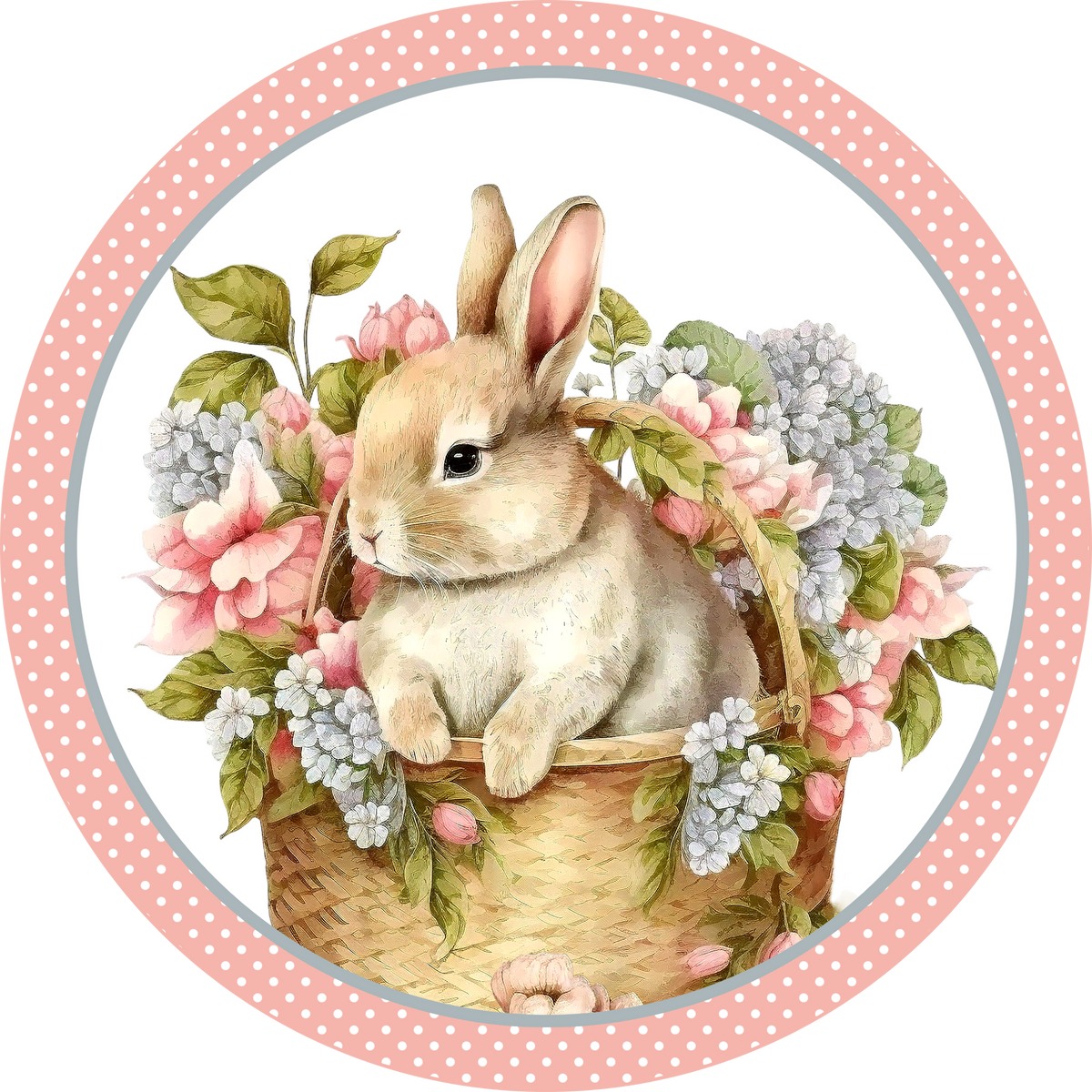 Bunny Sign, Spring Sign, Wreath Sign, Wreath Center – Dor Designs