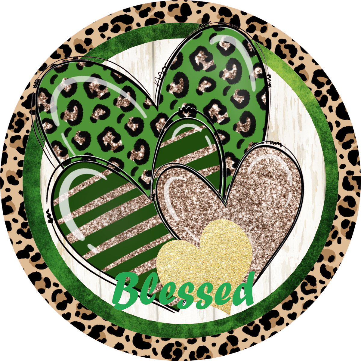 Blessed Sign, St Patrick's Day Design, Wreath Attachment, Wreath Cente ...