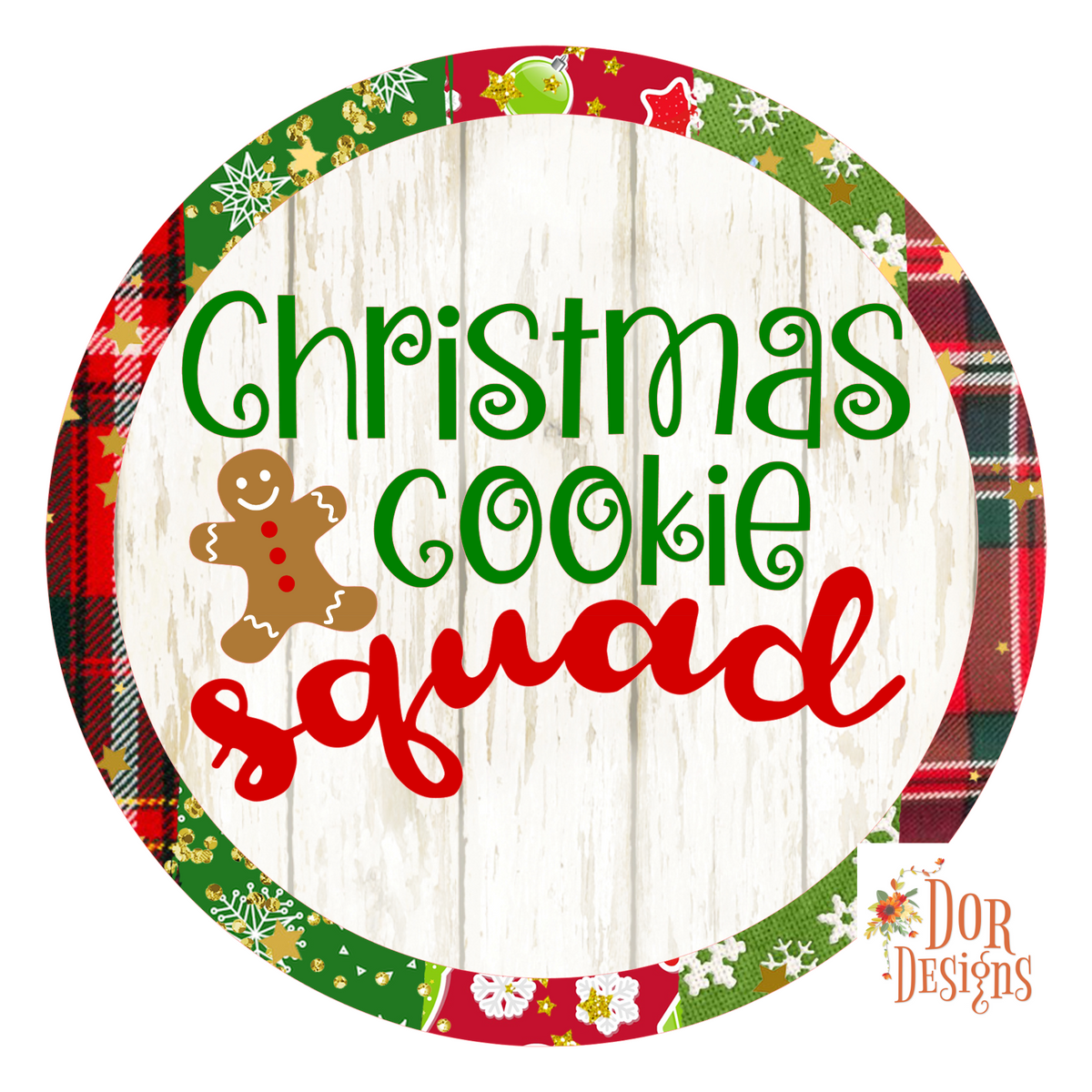 Christmas Cookie Sign, Cookies, Wreath Sign, Wreath Center – Dor Designs