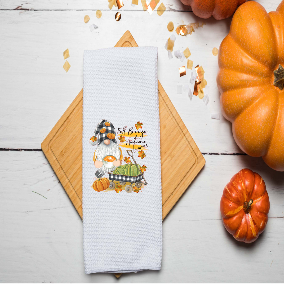 Fall Breeze Autumn Leaves, Fall Tea Towel, Fall Kitchen Décor, Fall Pa ...