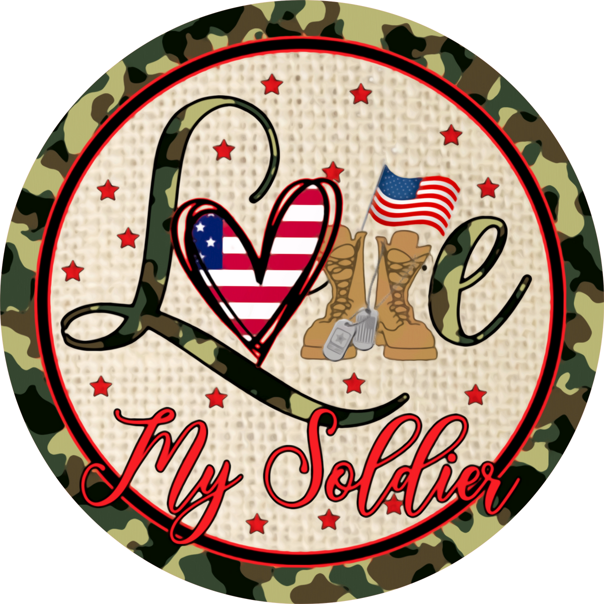 080 Soldier Sign, Patriotic Sign, Wreath Center, Wreath Attachment ...